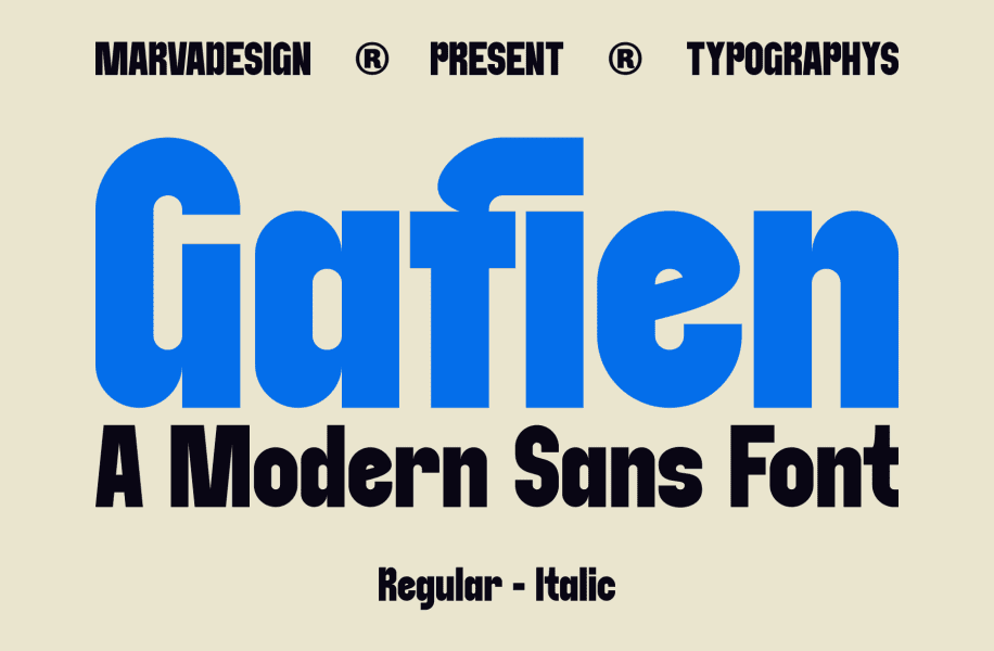 Gafien Font Family · 1001 Fonts