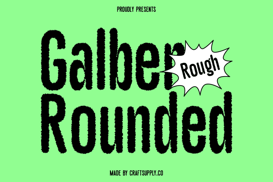 Galber Rounded Rough Demo Font · 1001 Fonts
