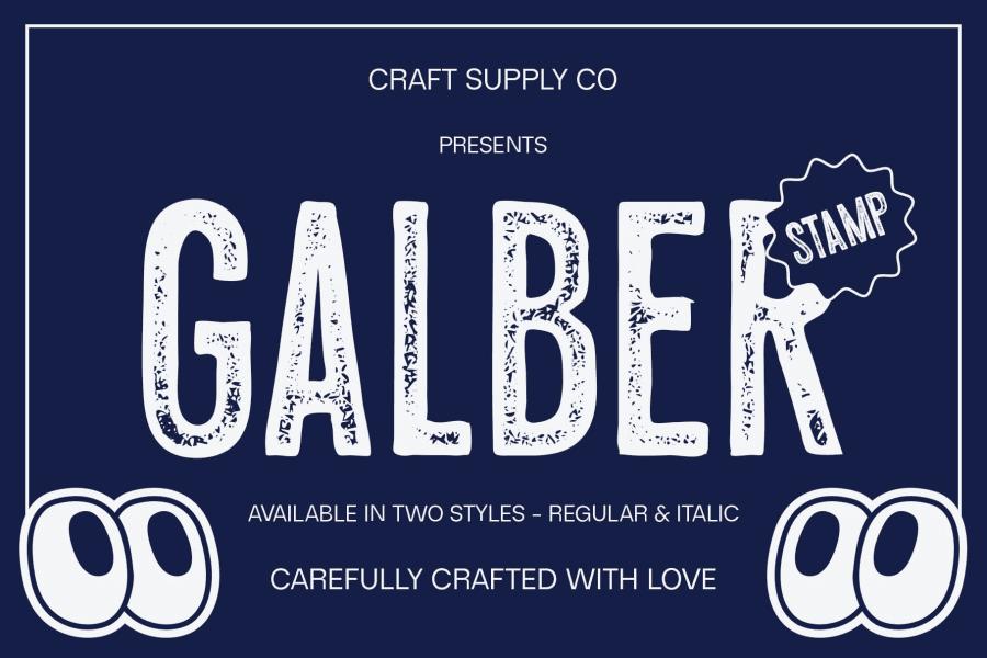 Galber Stamp Demo Font · 1001 Fonts