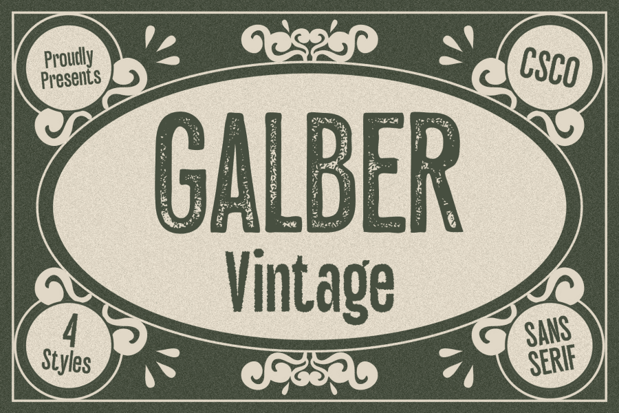 Galber Vintage Demo Font · 1001 Fonts