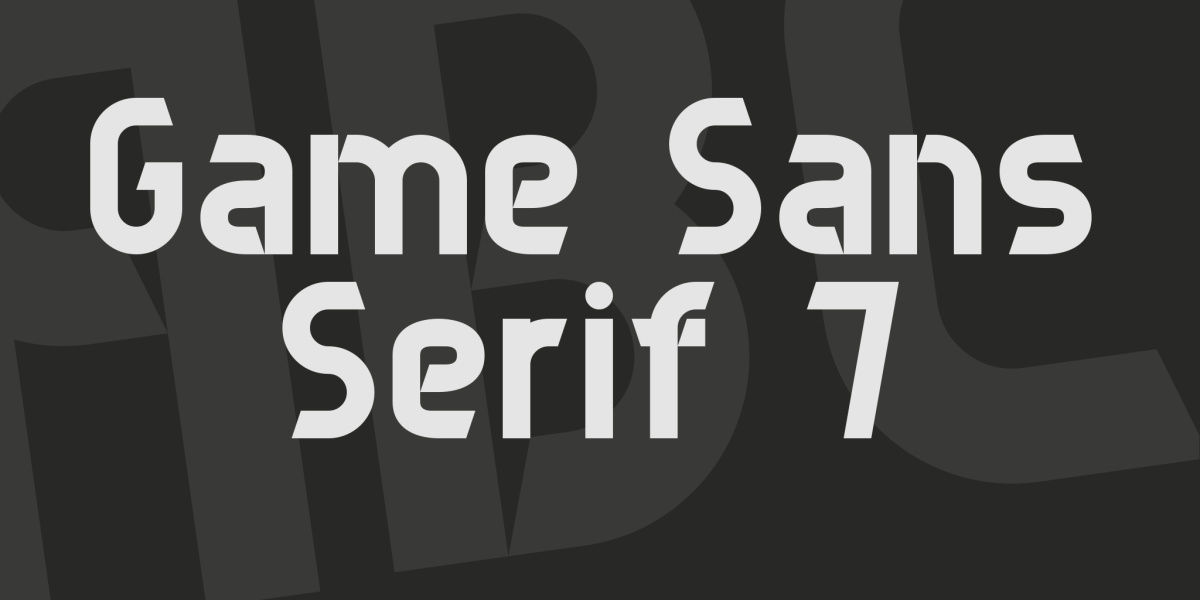 Game Sans Serif 7 Font · 1001 Fonts