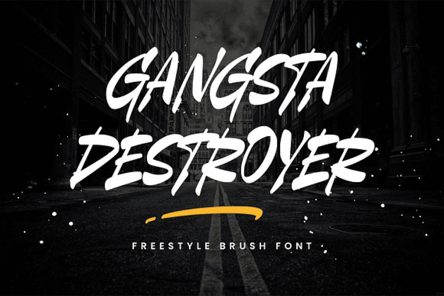 Gangsta Destroyer Font · 1001 Fonts
