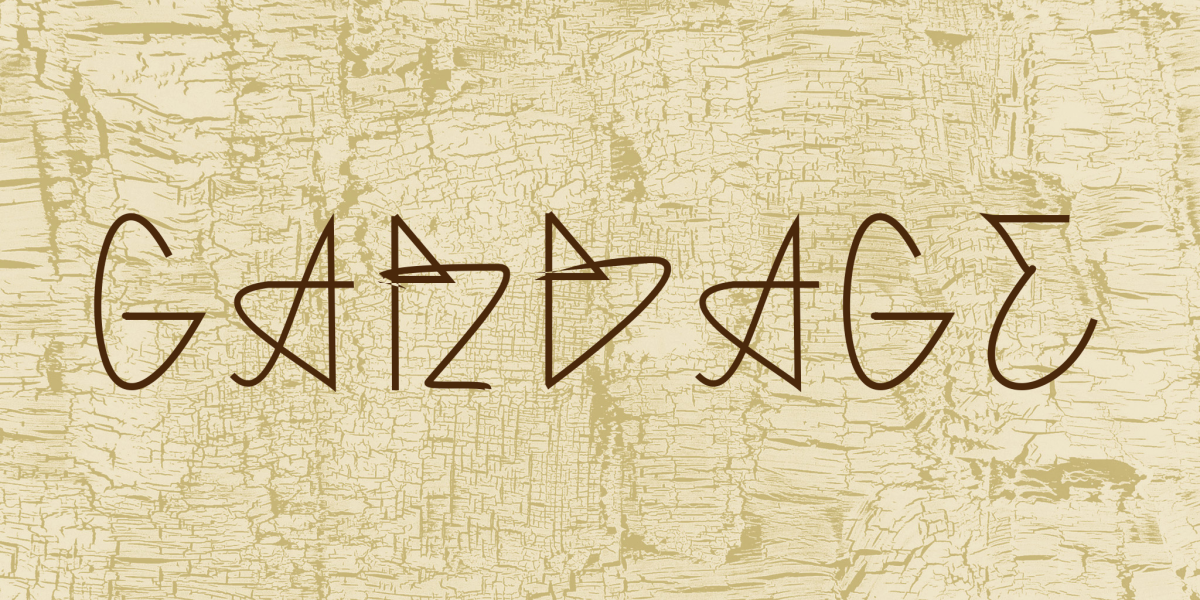 GARBAGE Font · 1001 Fonts