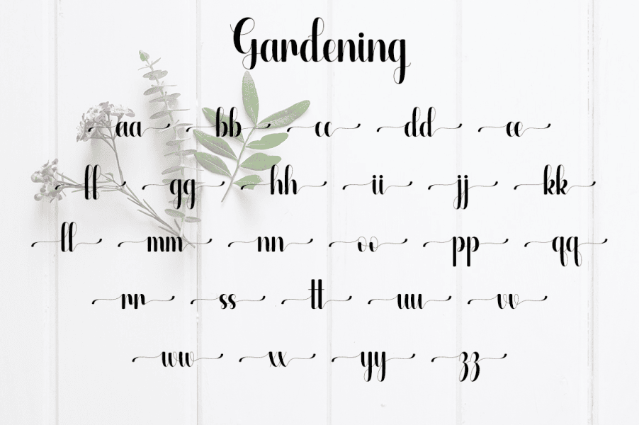 Gardening Script Font · 1001 Fonts
