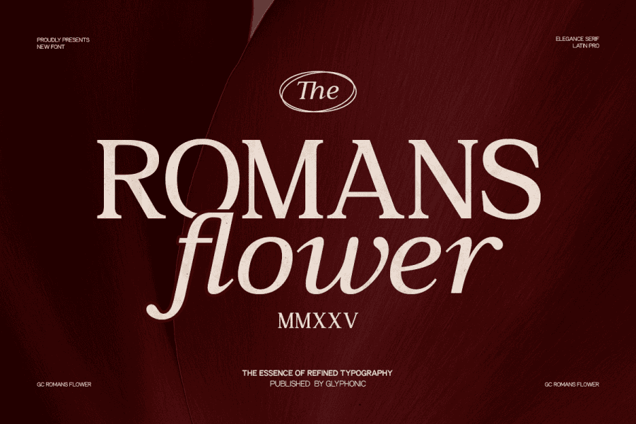 GC Romans Flower Demo Font Family · 1001 Fonts