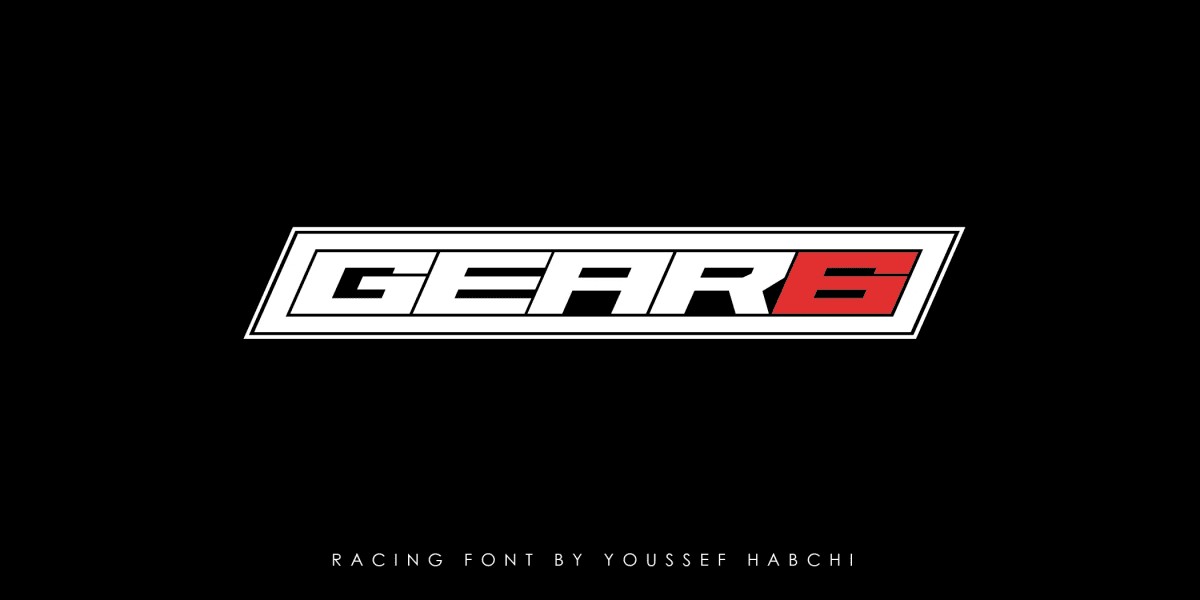Gear6 Font Family · 1001 Fonts