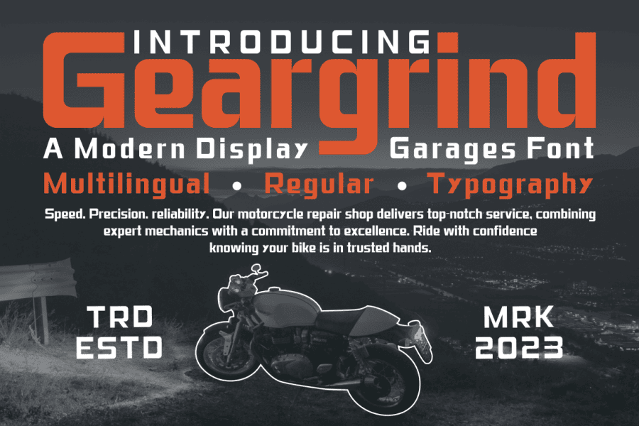 Geargrind Font · 1001 Fonts