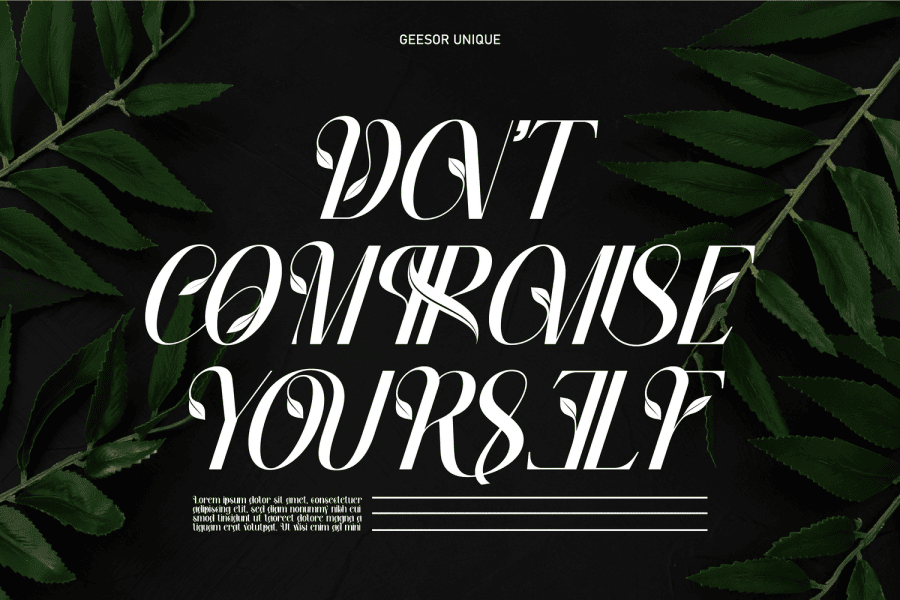 GEESOR UNIQUE DEMO Font · 1001 Fonts