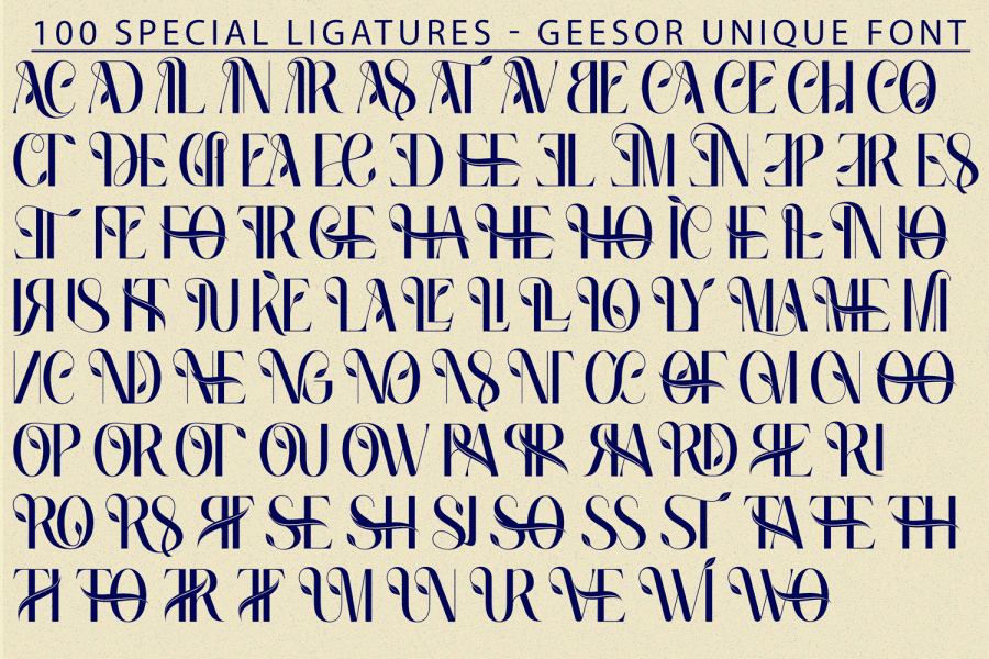 GEESOR UNIQUE DEMO Font · 1001 Fonts