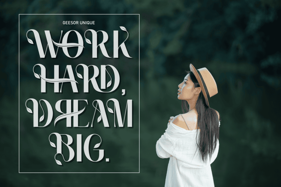 GEESOR UNIQUE DEMO Font · 1001 Fonts