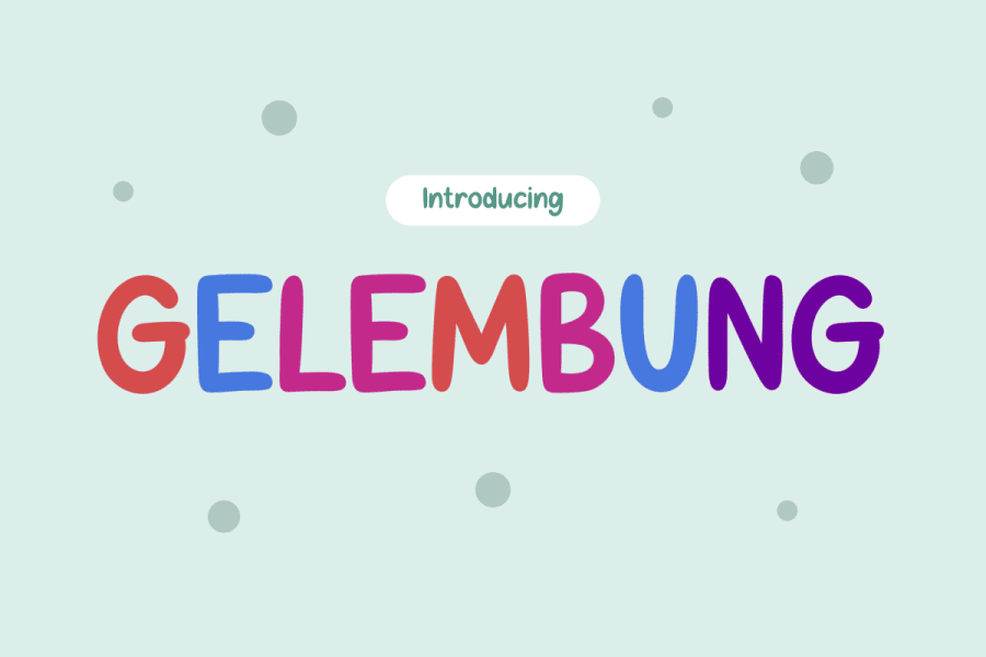 GELEMBUNG Font · 1001 Fonts
