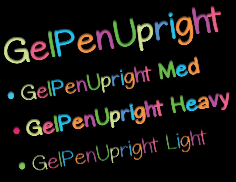 GelPenUpright Font Family · 1001 Fonts