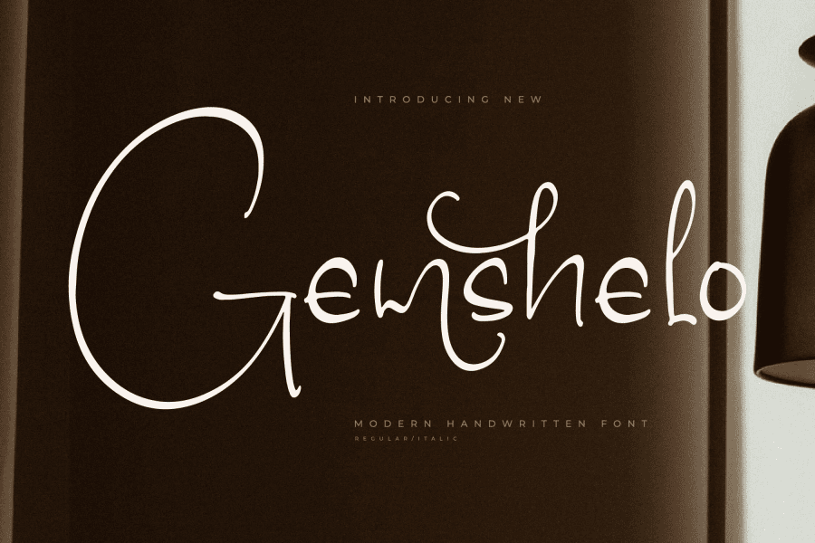 Gemshelo DEMO VERSION Font Family · 1001 Fonts