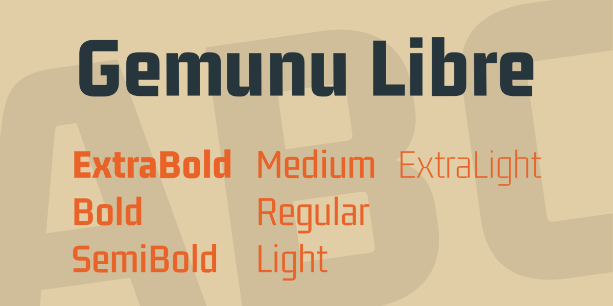 Gemunu Libre Font Family · 1001 Fonts