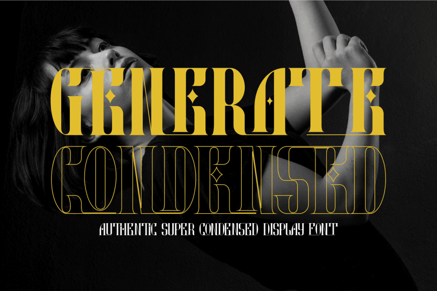 GENERATE CONDENSED DEMO Font · 1001 Fonts