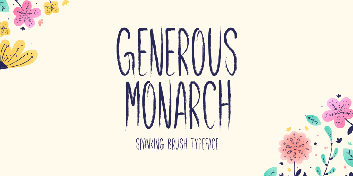 Generous Monarch Font · 1001 Fonts