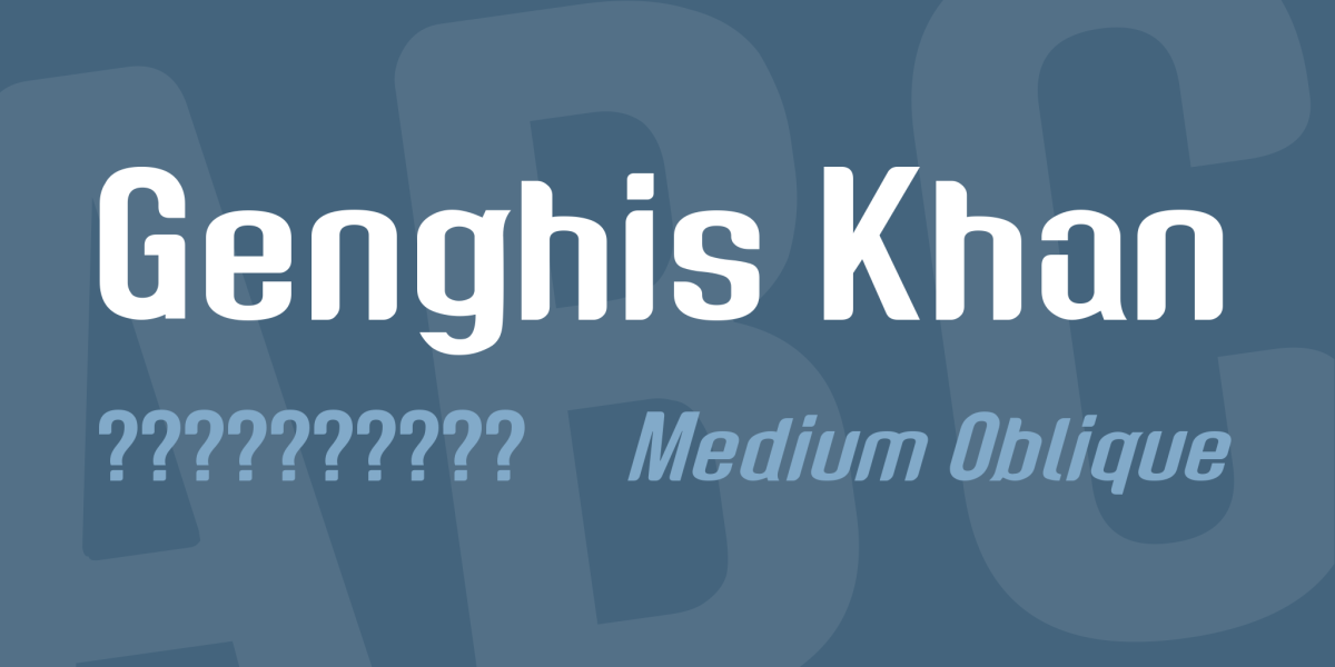 Genghis Khan Font Family · 1001 Fonts