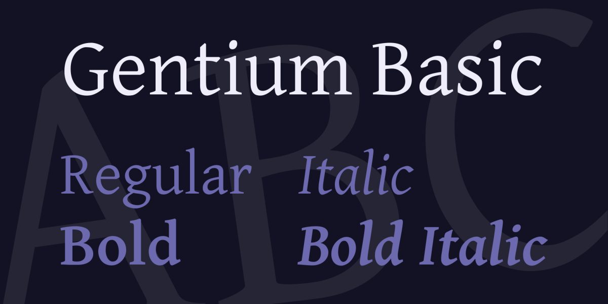 Gentium Basic Font Family · 1001 Fonts