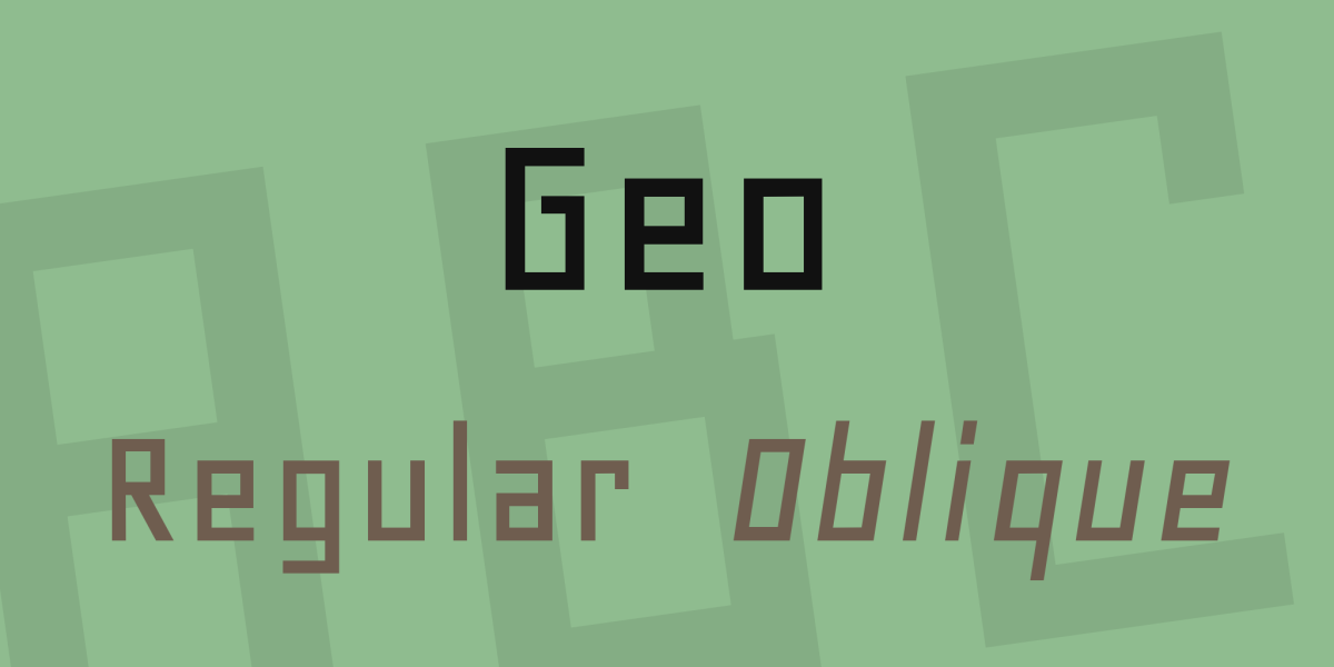 Geo Font Family · 1001 Fonts