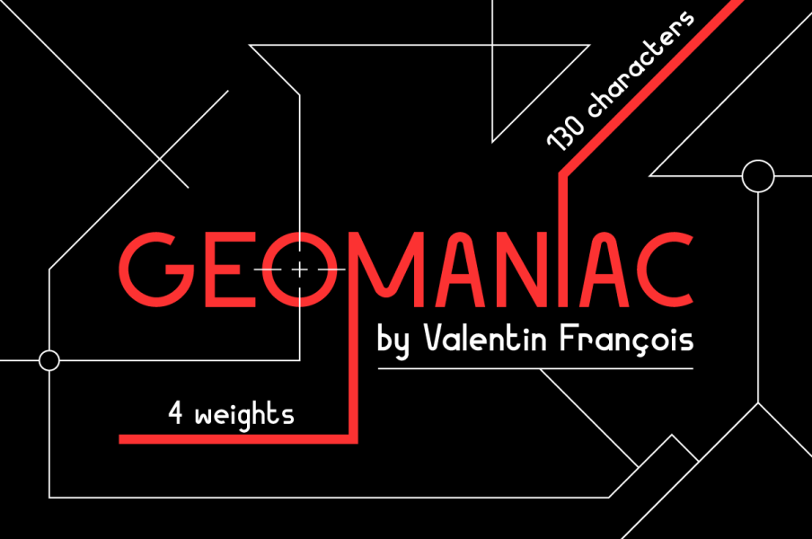 Geomaniac Font · 1001 Fonts
