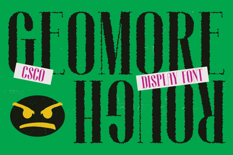 Geomore Rough Demo Font · 1001 Fonts