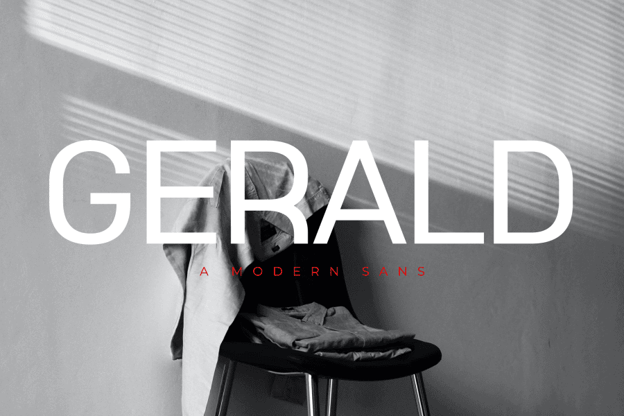 Gerald Sans Font · 1001 Fonts