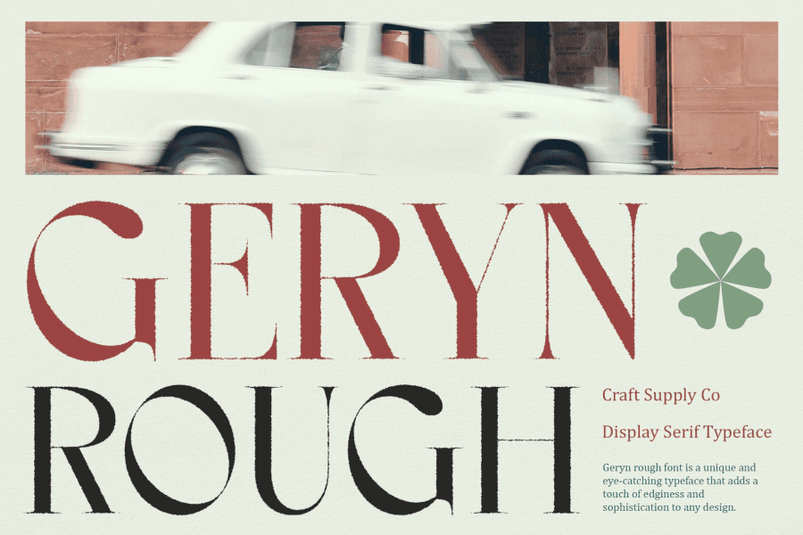 Geryn Rough Demo Font · 1001 Fonts
