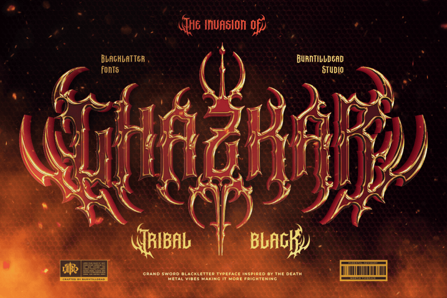 2 Free Gothic, Sharp, Tribal Fonts · 1001 Fonts