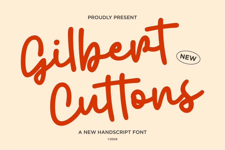 Gilbert Cuttons Font · 1001 Fonts