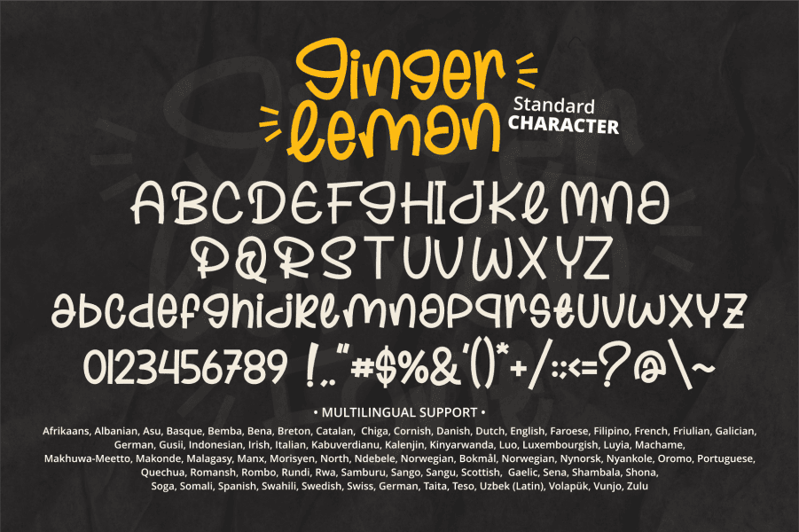 Ginger Lemon Font · 1001 Fonts
