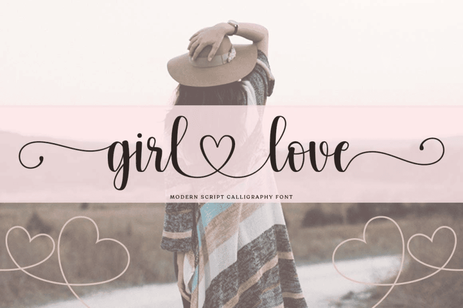 girl love Script Font · 1001 Fonts