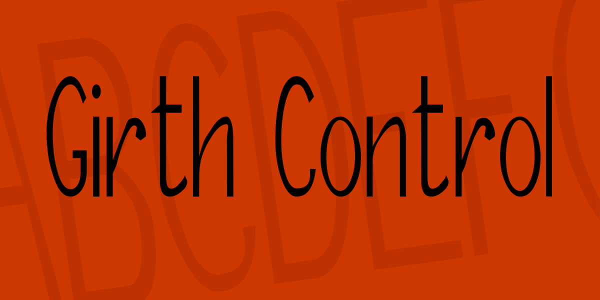 Girth Control Font · 1001 Fonts