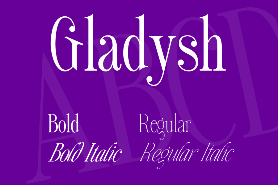 Gladysh Font Family · 1001 Fonts