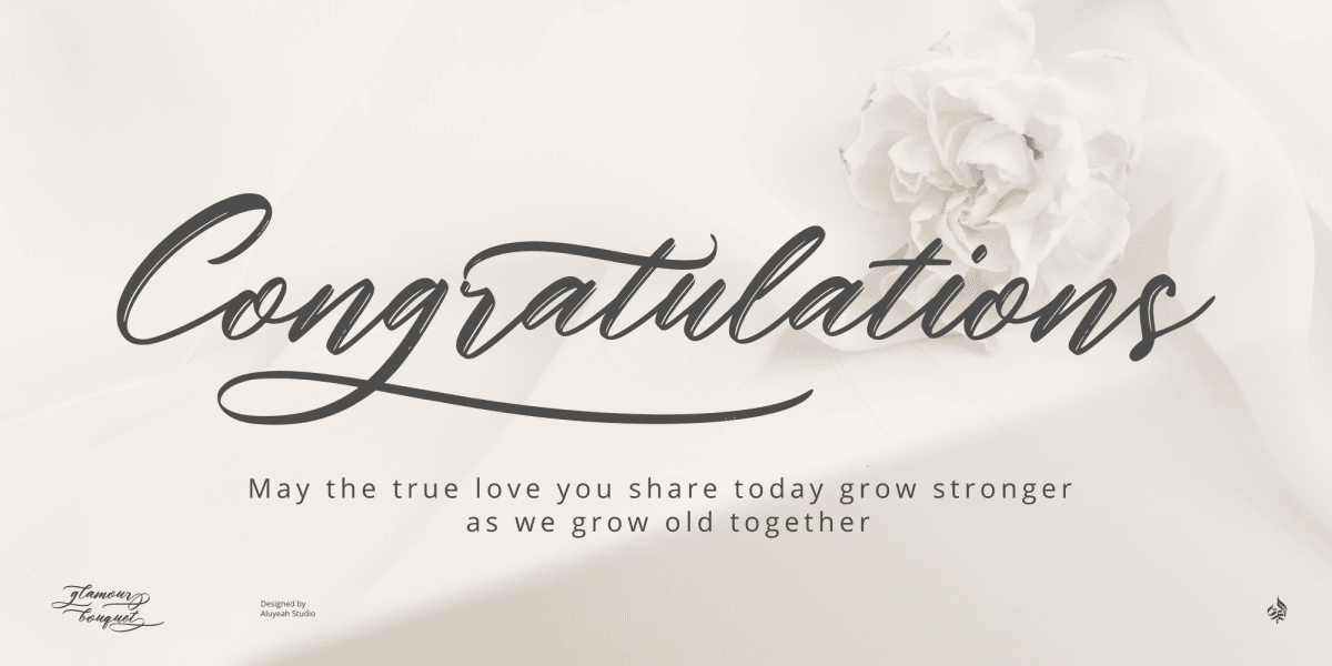 Glamour Bouquet Font · 1001 Fonts