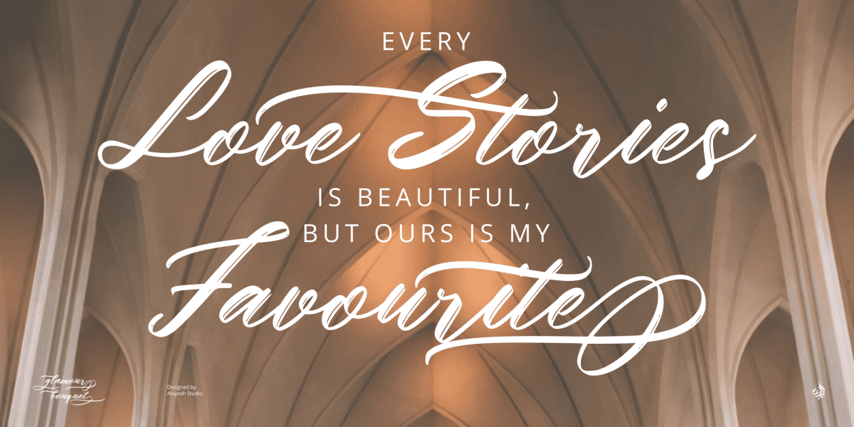 Glamour Bouquet Font · 1001 Fonts