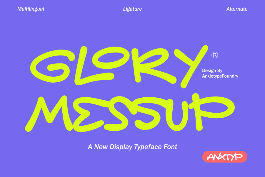 Glory Messup Font · 1001 Fonts