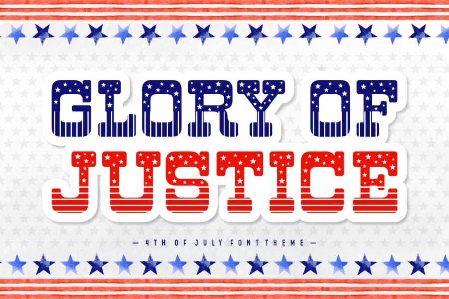 Glory of Justice Font · 1001 Fonts