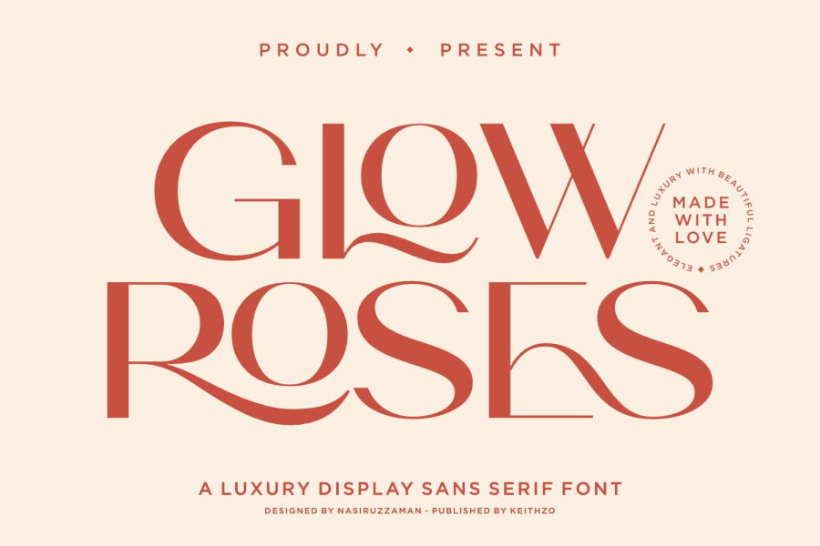 Glow Roses Font · 1001 Fonts