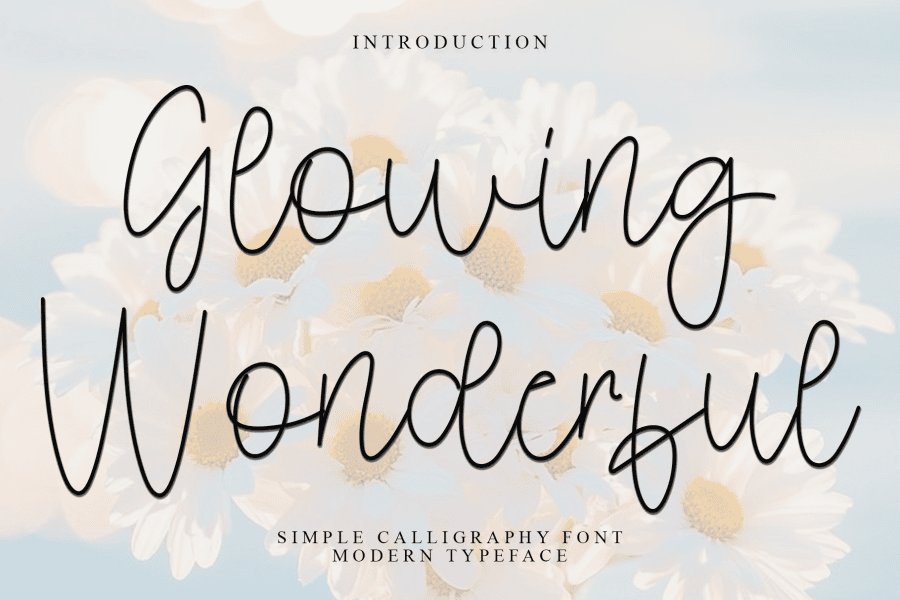Glowing Wonderful Font · 1001 Fonts