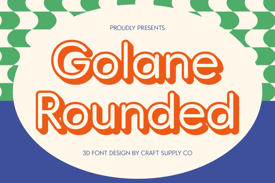 Golane Rounded Extrude Right Demo Font · 1001 Fonts