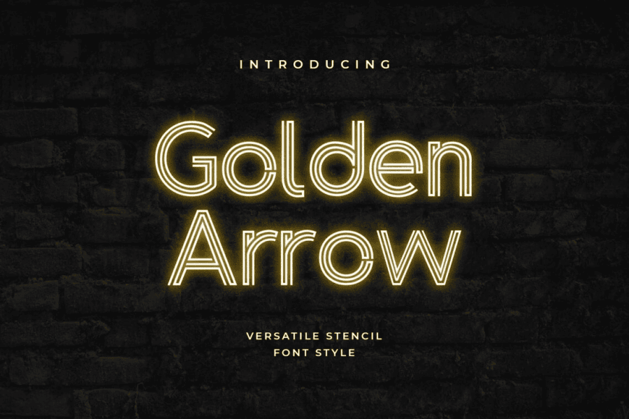 Golden Arrow 80s Disco Font · 1001 Fonts