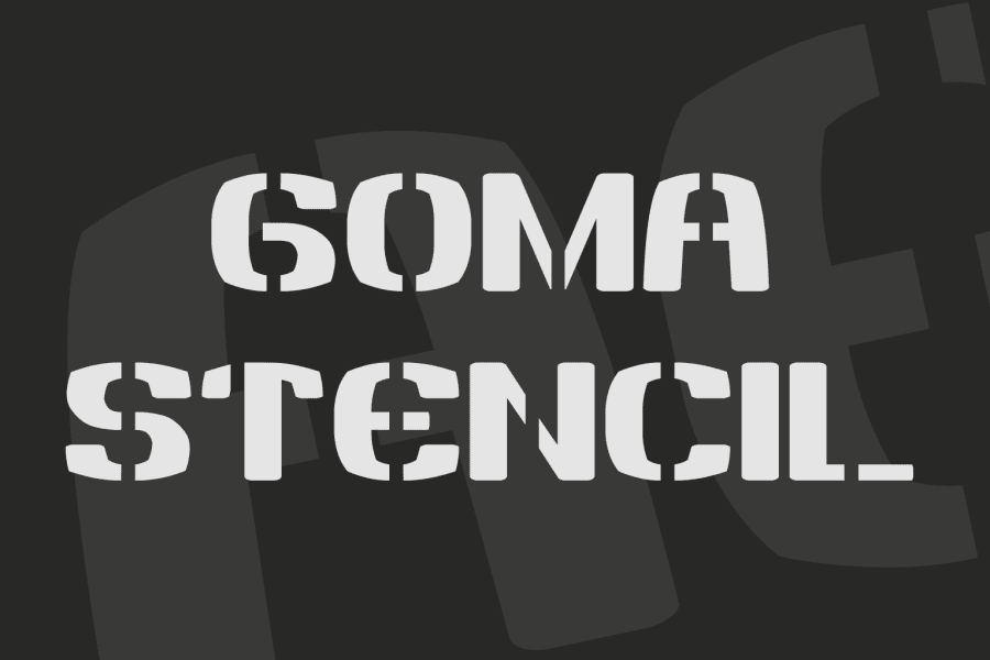 Goma Stencil Font · 1001 Fonts