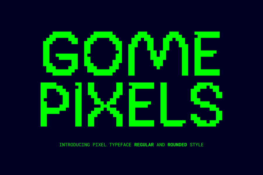 Gome Pixel Font Family · 1001 Fonts