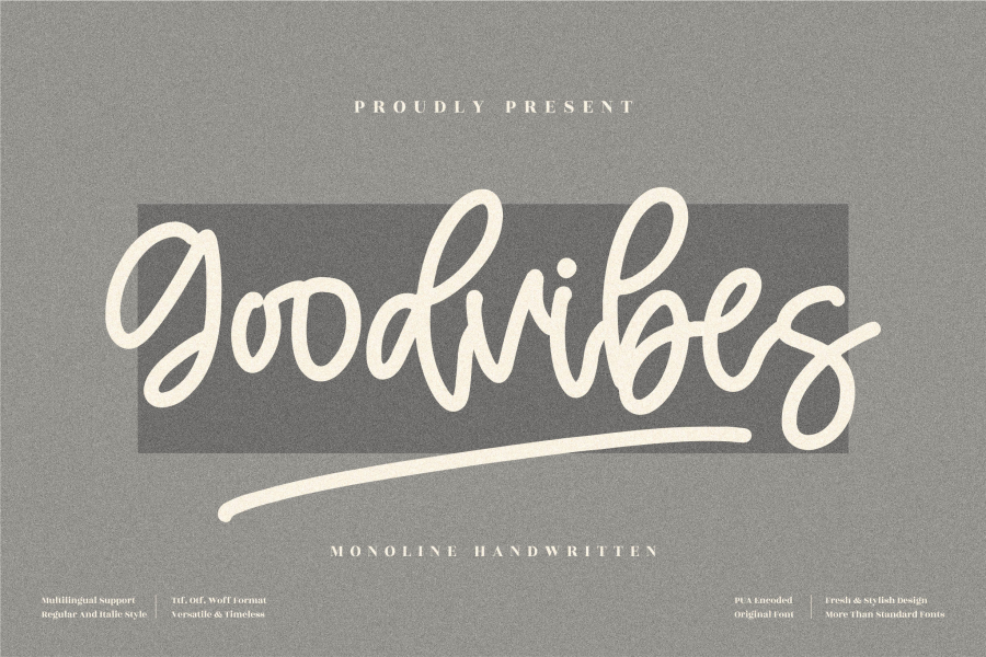 Goodvibes Font Family · 1001 Fonts