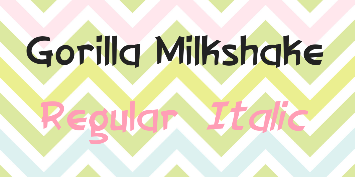 Gorilla Milkshake Font Family · 1001 Fonts