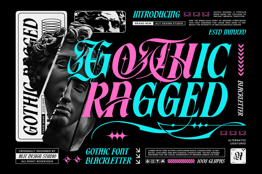 4 Free Gothic, Ornamental, Y2k Fonts · 1001 Fonts