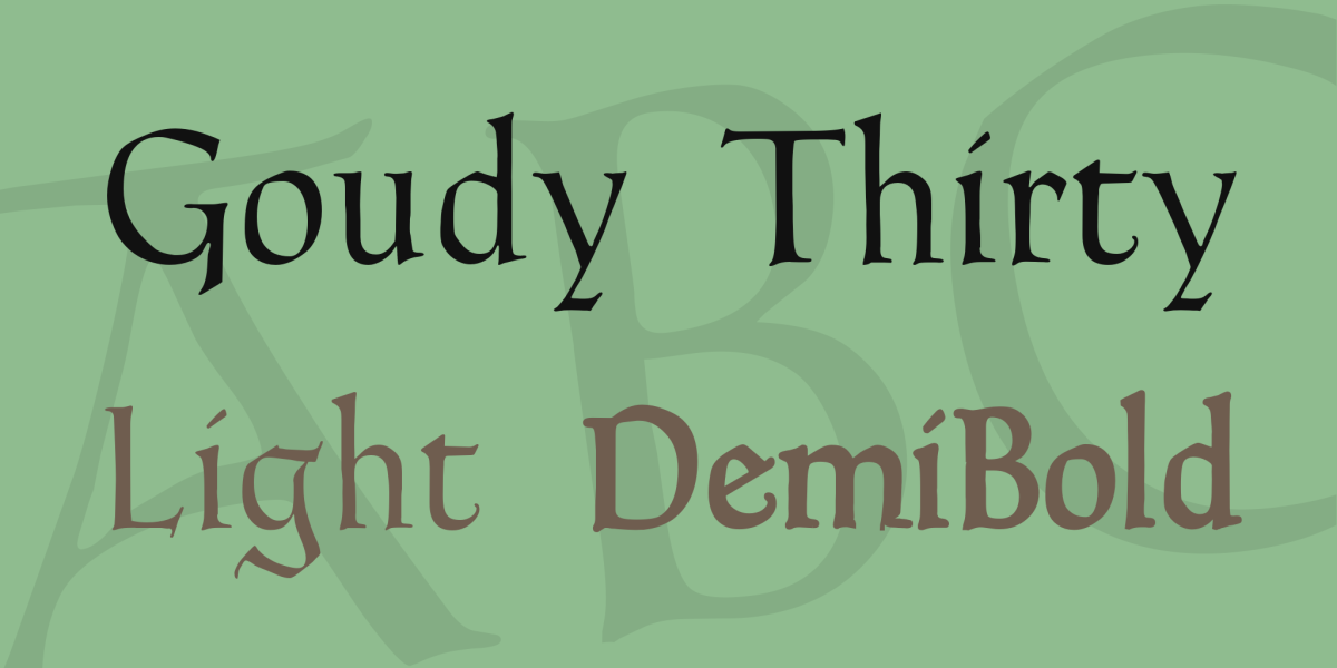 Goudy Thirty Font Family · 1001 Fonts