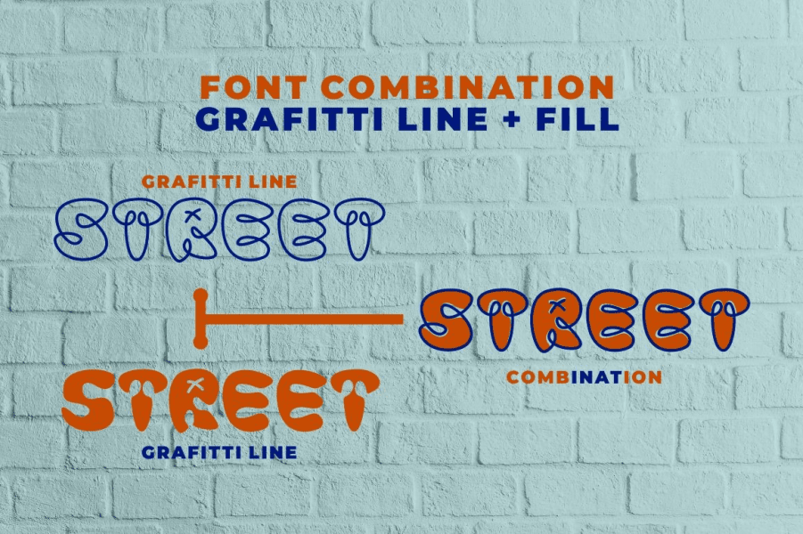 Graffiti Line Font · 1001 Fonts