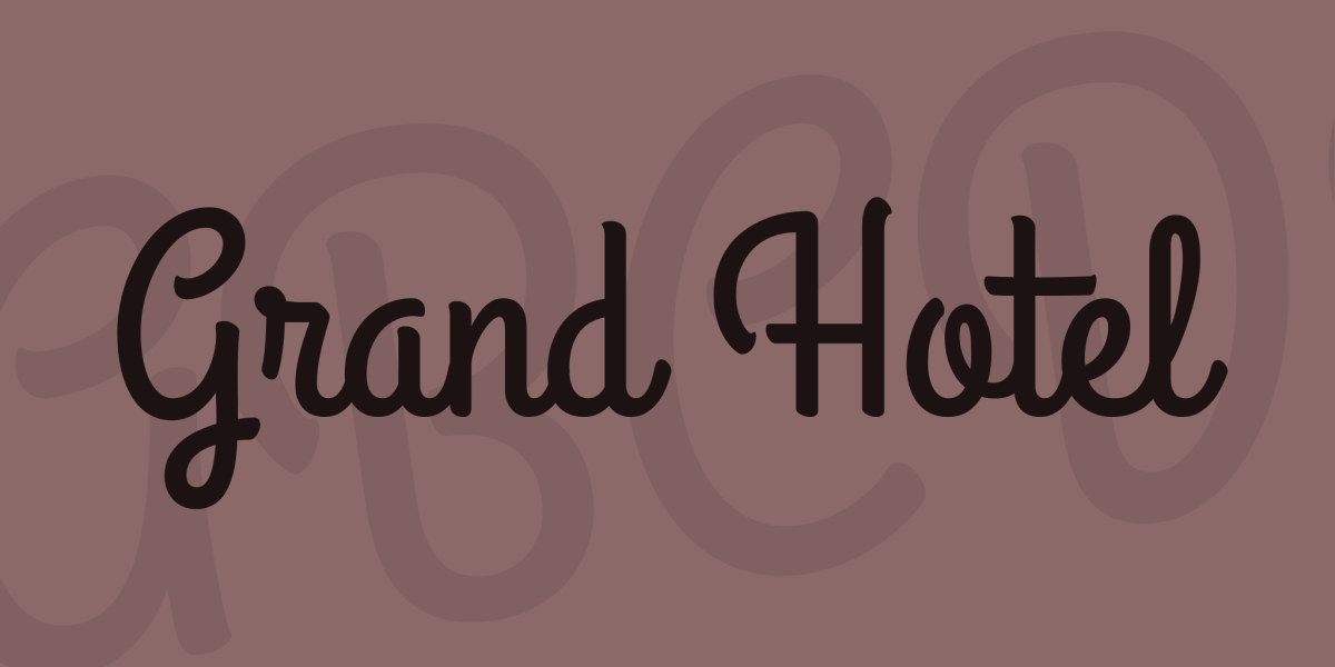 Grand Hotel Font · 1001 Fonts