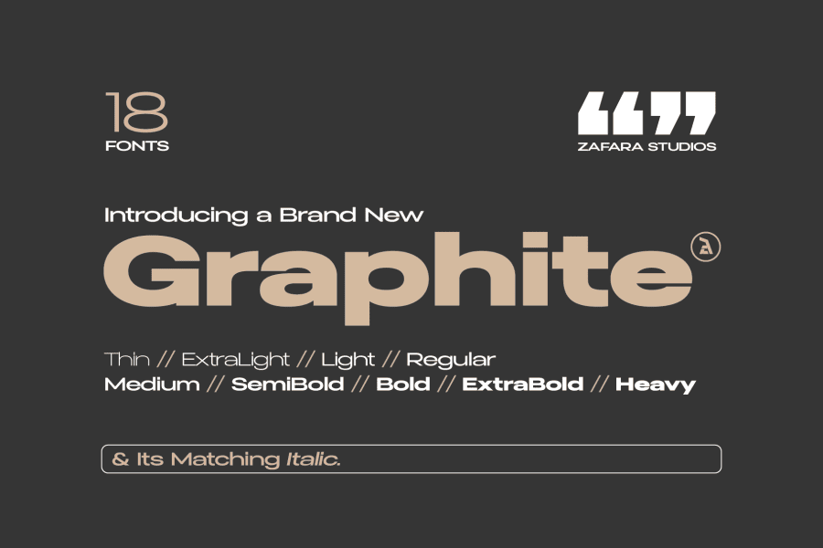 Graphite DEMO Font · 1001 Fonts